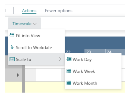 The time scale part of the schedule – Boyum Help Center