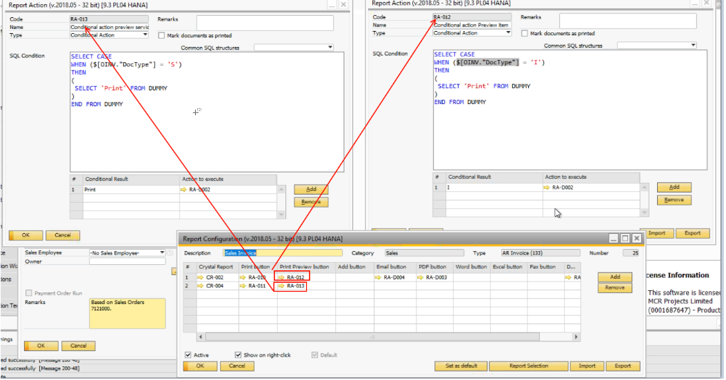 Guide - How do have B1P&D do two different Reports/actions for Item and Service Based Documents ...