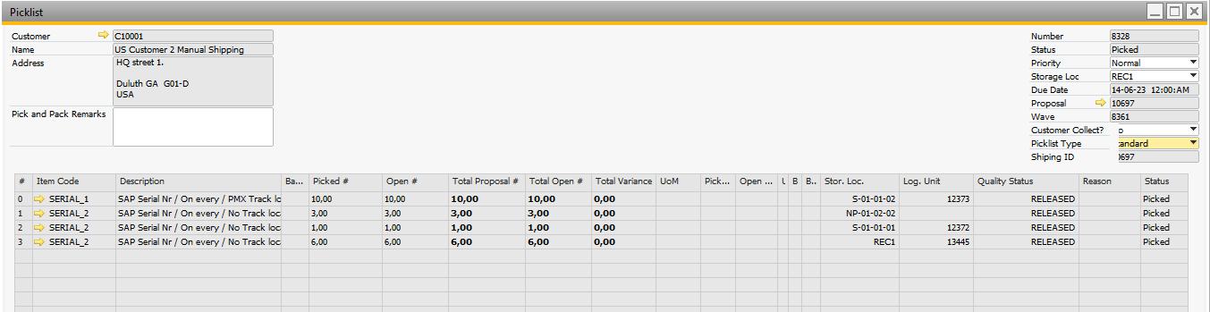 PRODUMEX WMS - Packing serial numbers – Boyum Helpcenter